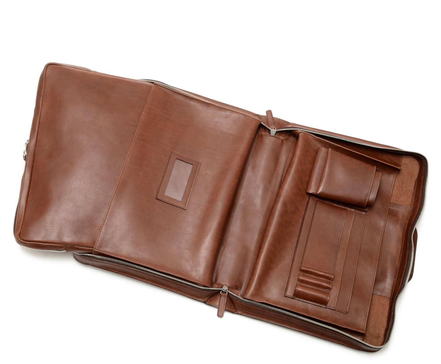 The Jackson By Korchmar - Full Grain Leather Zippered Briefcase