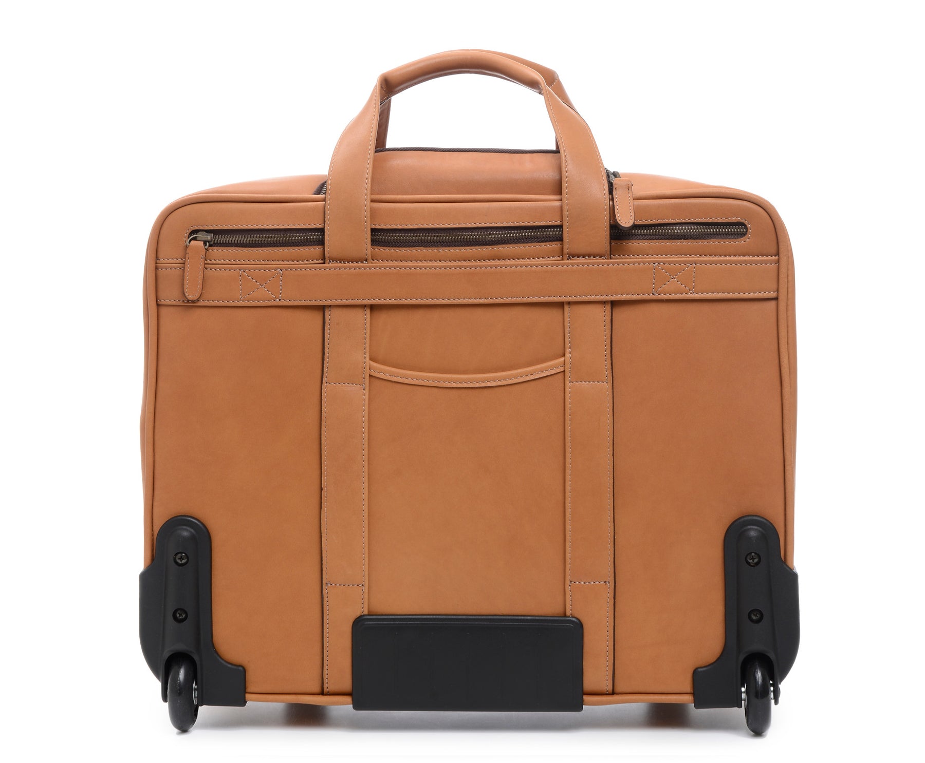 The Kenton - Full Grain Leather Travel Rolling Bag | Fits 15" Laptops ...