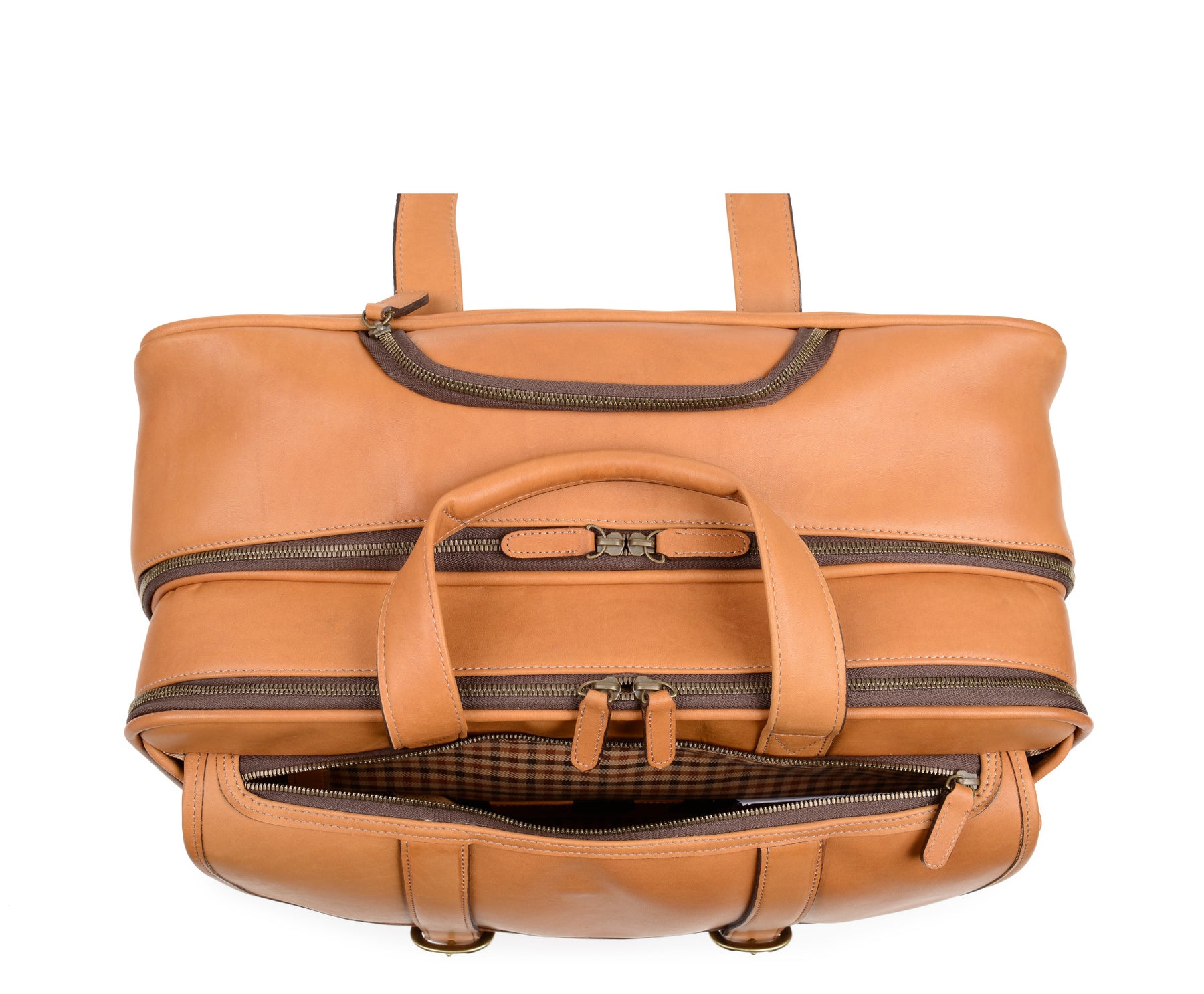 The Kenton - Full Grain Leather Travel Rolling Bag | Fits 15" Laptops ...