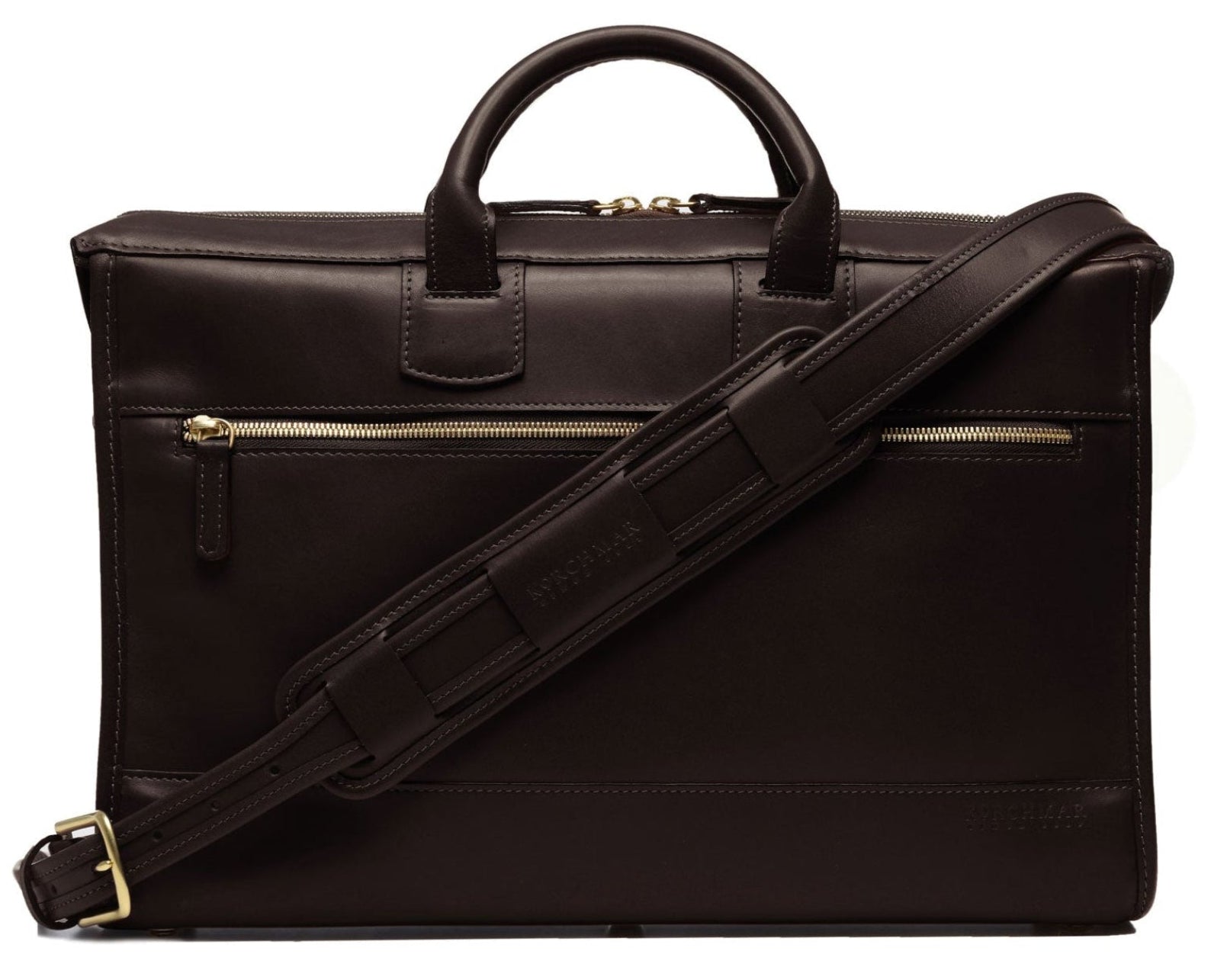 Lux Sawyer Slim Leather Briefcase – Korchmar