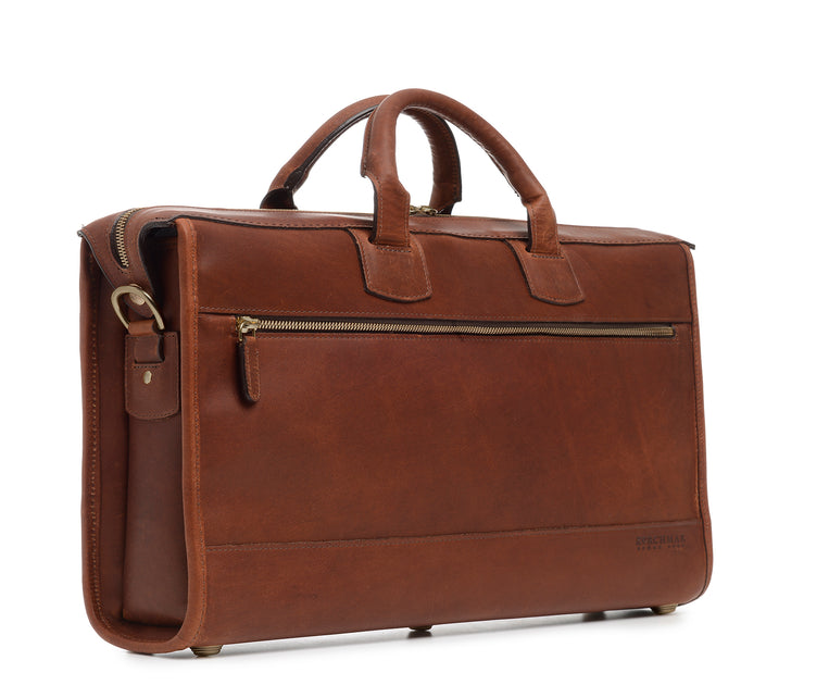 The Sawyer By Korchmar - Handcrafted Full Grain Leather Briefcase