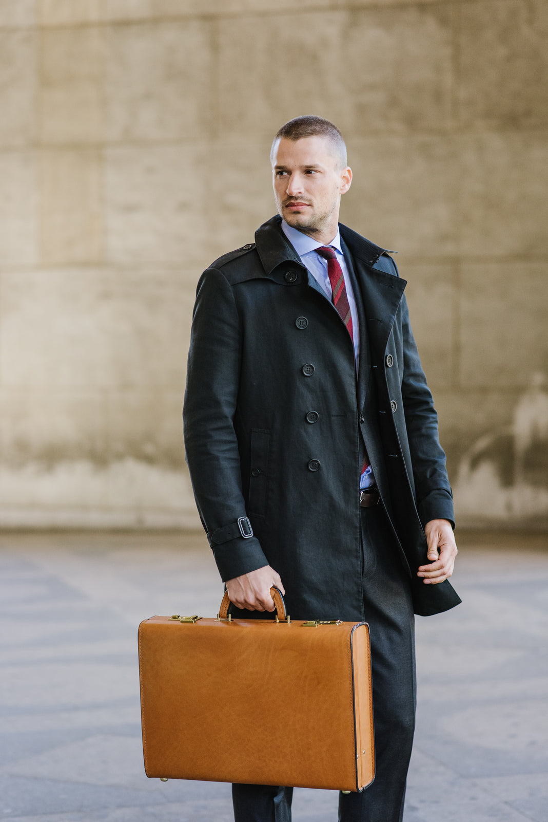 The Monroe By Korchmar - Leather Attaché Briefcase Fits 17" Laptop
