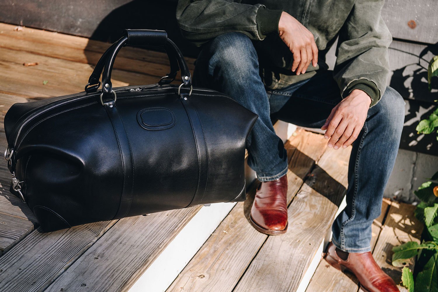 Korchmar - 22" Full Grain Aniline Leather Duffel Bag | Made in USA