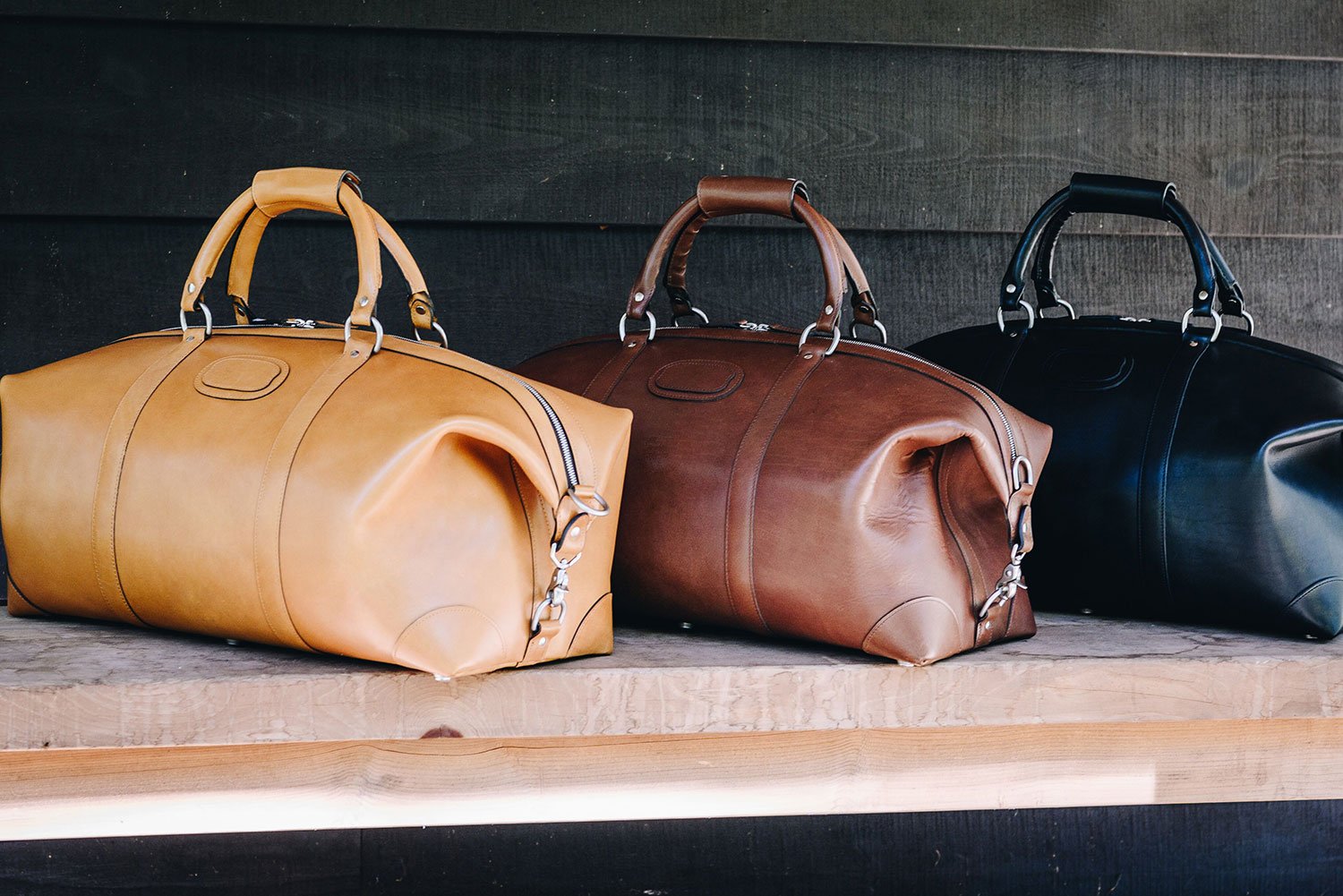 Korchmar - 22" Full Grain Aniline Leather Duffel Bag | Made in USA