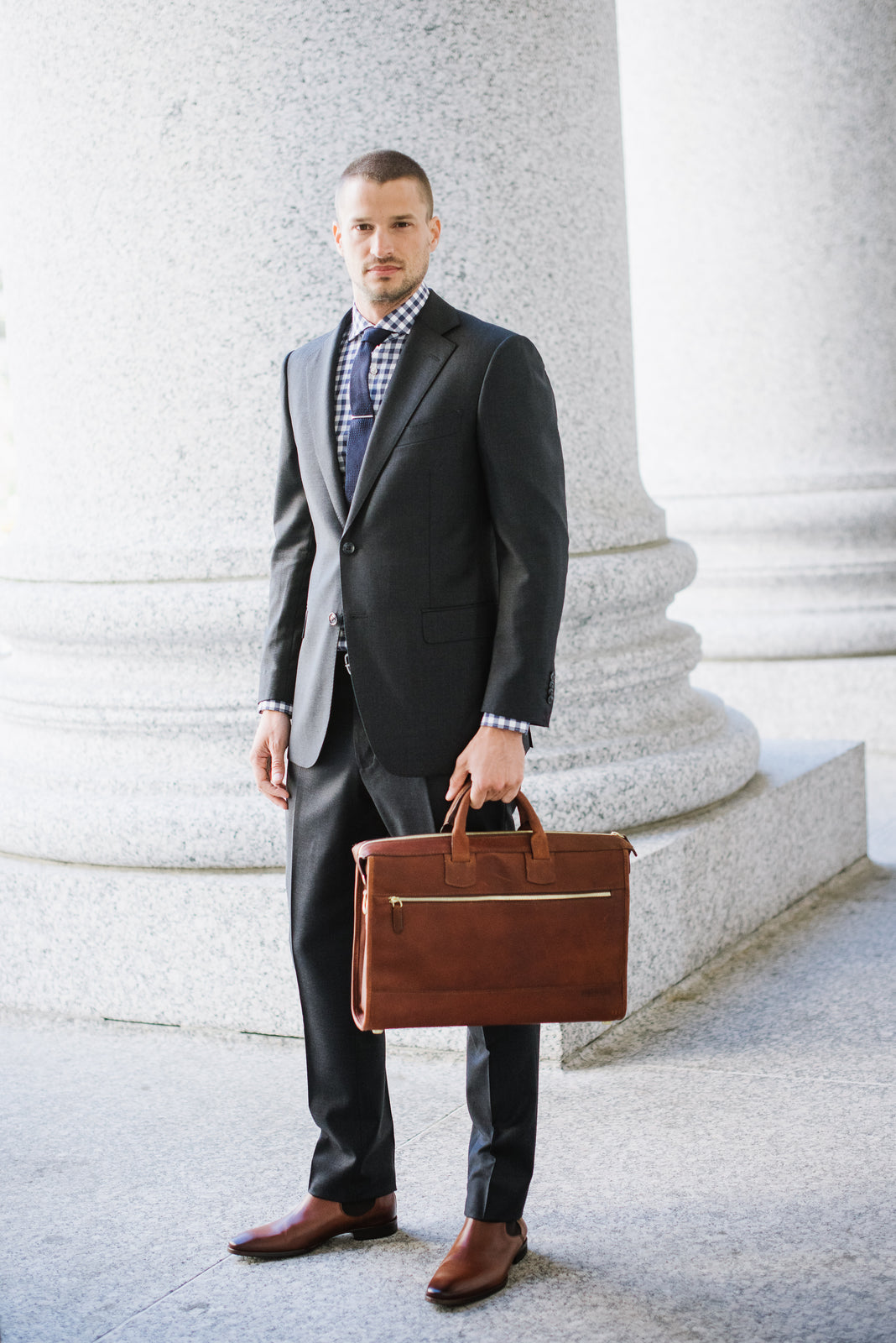 The Sawyer By Korchmar - Handcrafted Full Grain Leather Briefcase