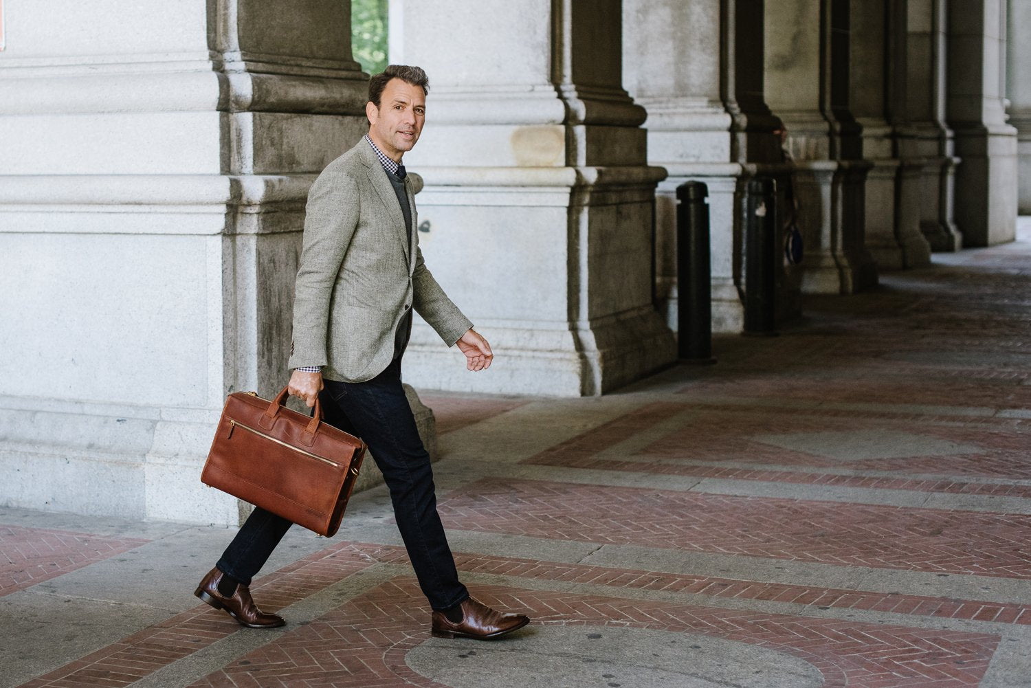 The Sawyer By Korchmar - Handcrafted Full Grain Leather Briefcase
